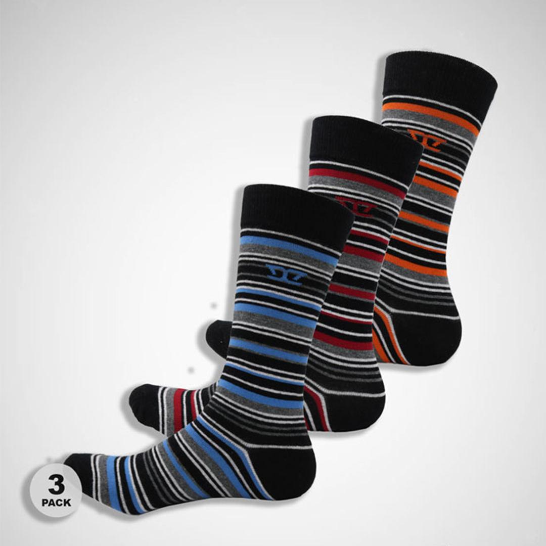 D555 3 Pack Striped Socks – Dollar Jeans